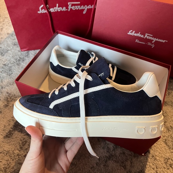 Salvatore Ferragamo | Shoes | Salvatore Ferragamo Gancini Borg Blue ...